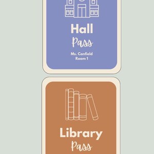 Canva Editable Classroom Hall Passes! - Etsy