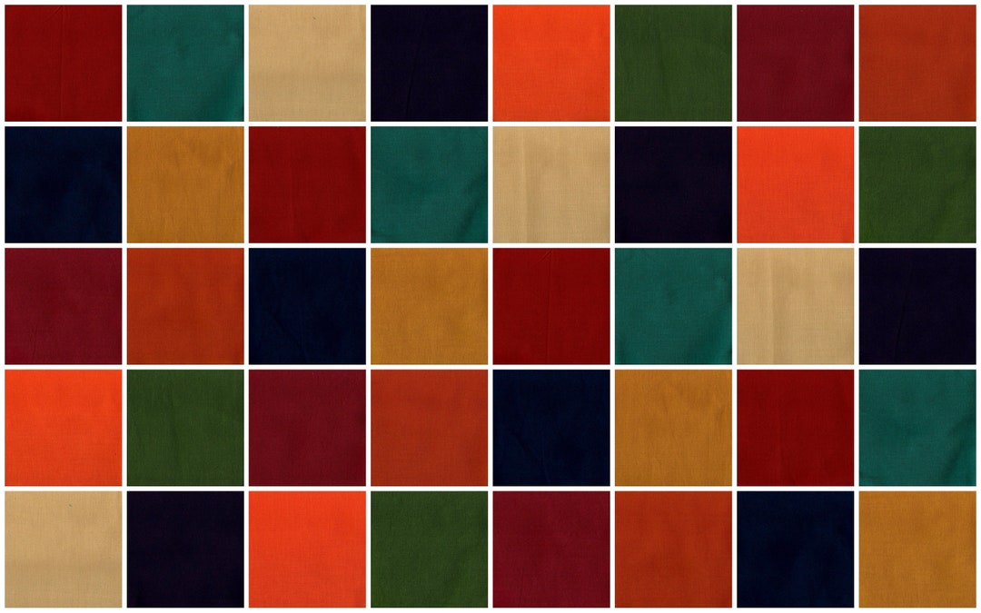 Solid Cotton Fabric Squares: 4-inch Quilt Blocks, 40 Pieces #402A - Etsy