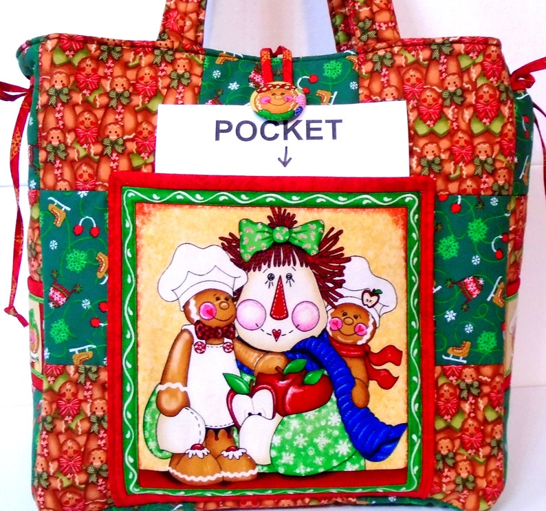 CHRISTMAS GINGERBREAD MAN ~ Shoulder Purse ~ Tote Bag ~ Diaper Bag ...