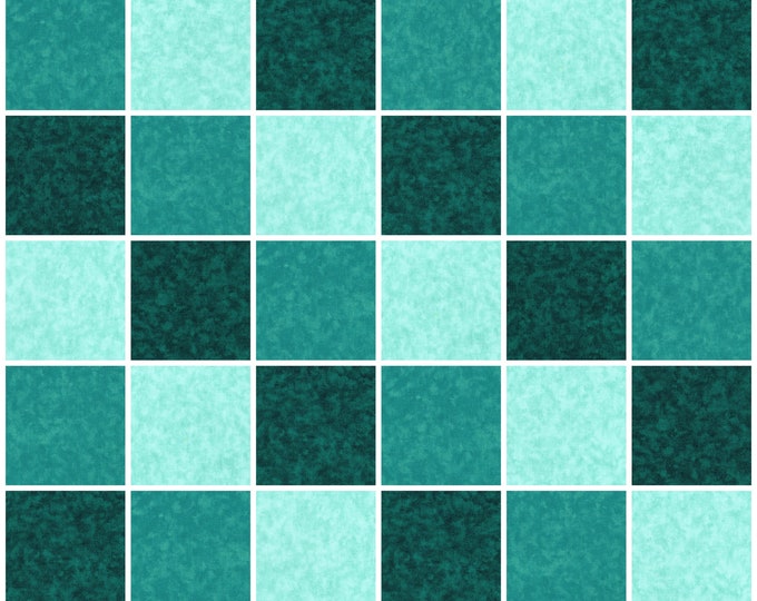 Teal Blenders 5 Inch Fabric Squares: 100% Cotton ~ Quilt Charm Pack ...