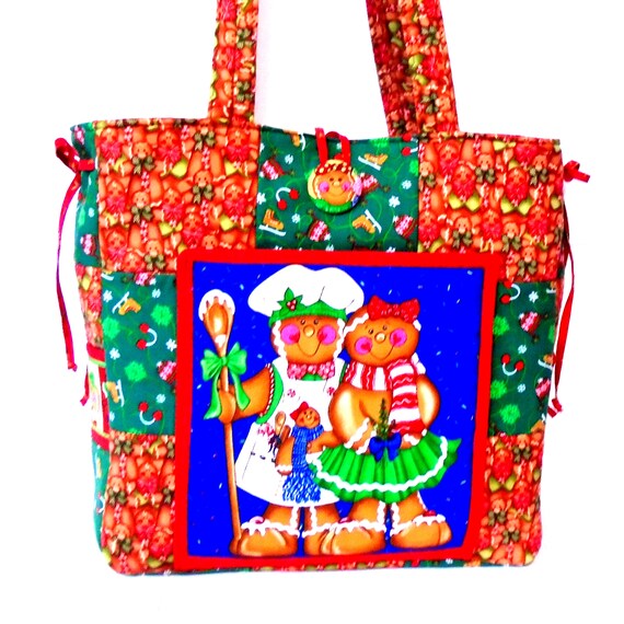 CHRISTMAS GINGERBREAD MAN Shoulder Purse Totebag Diaper | Etsy