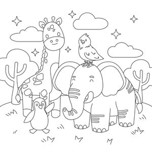 30 Pages Cute Coloring.pdf File - Etsy