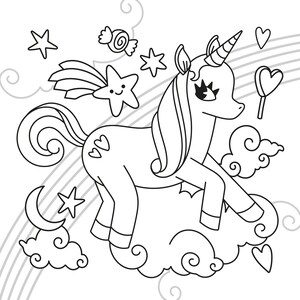 30 Pages Cute Coloring.pdf File - Etsy