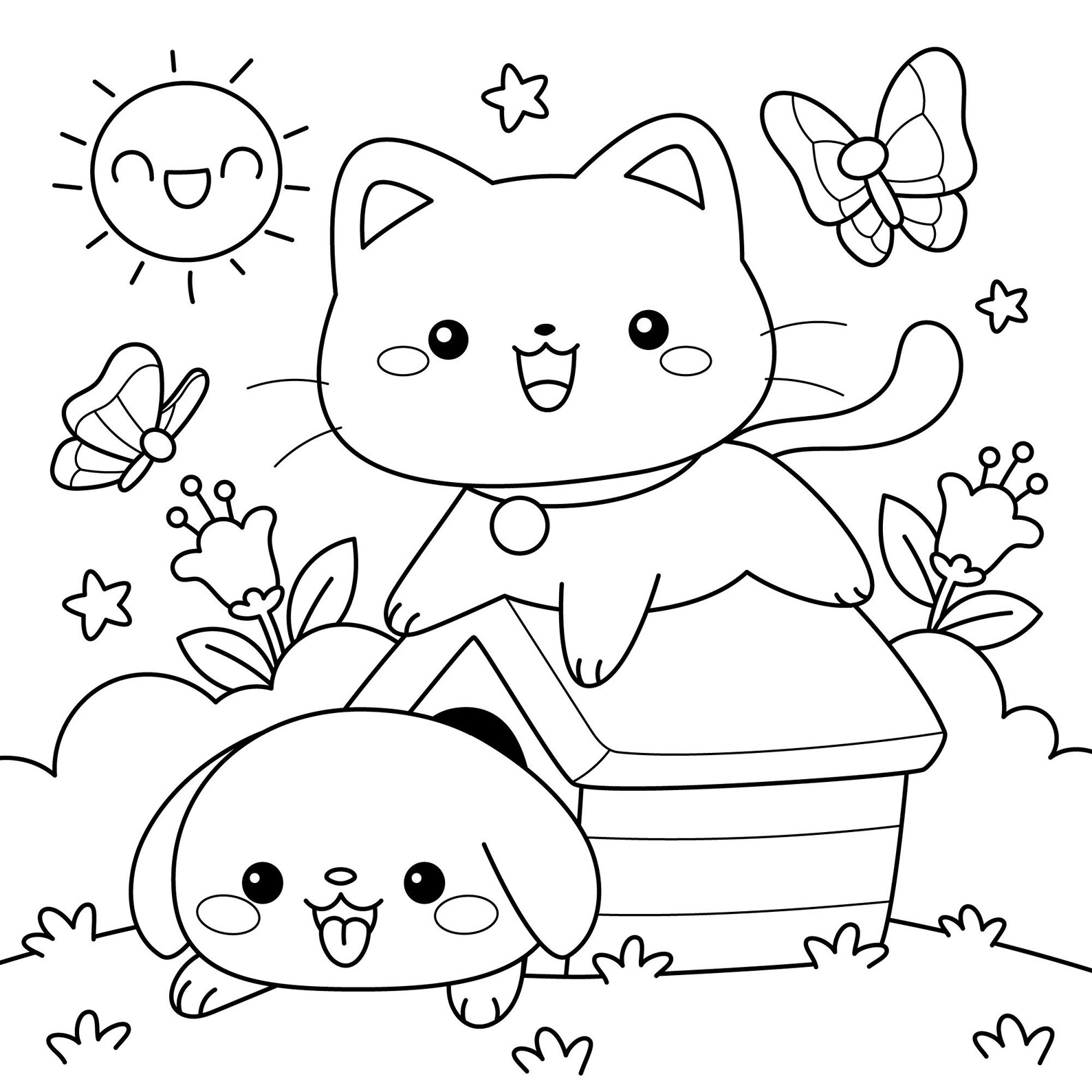 30 Pages Cute Coloring.pdf File - Etsy
