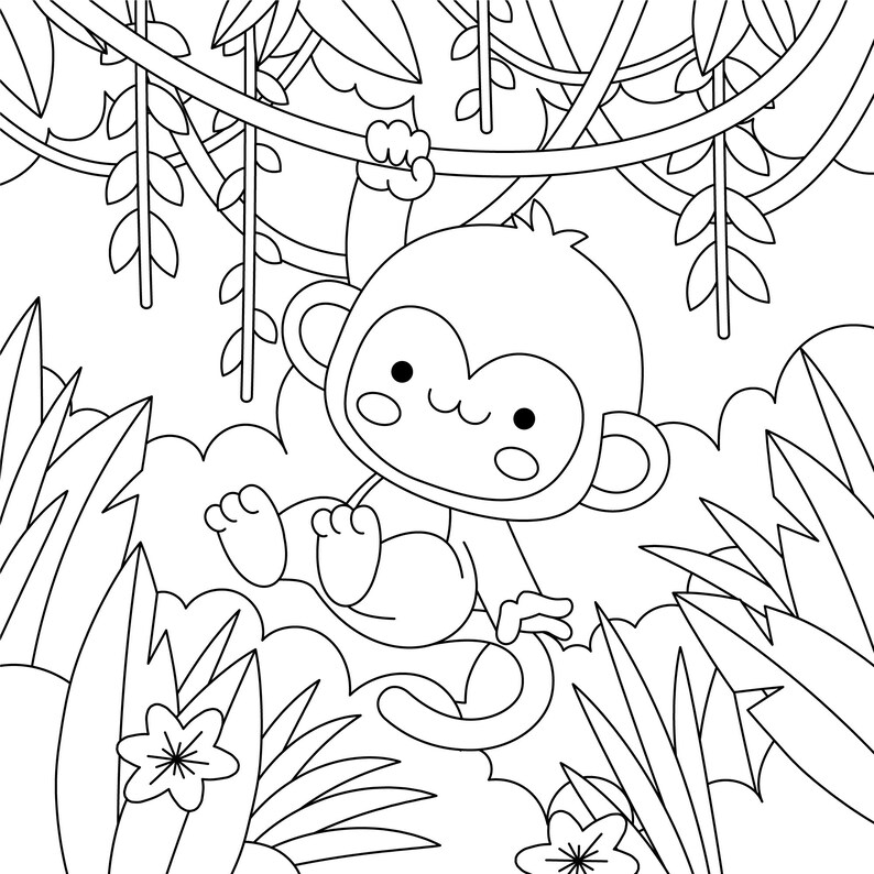 30 Pages Cute Coloring.pdf File - Etsy