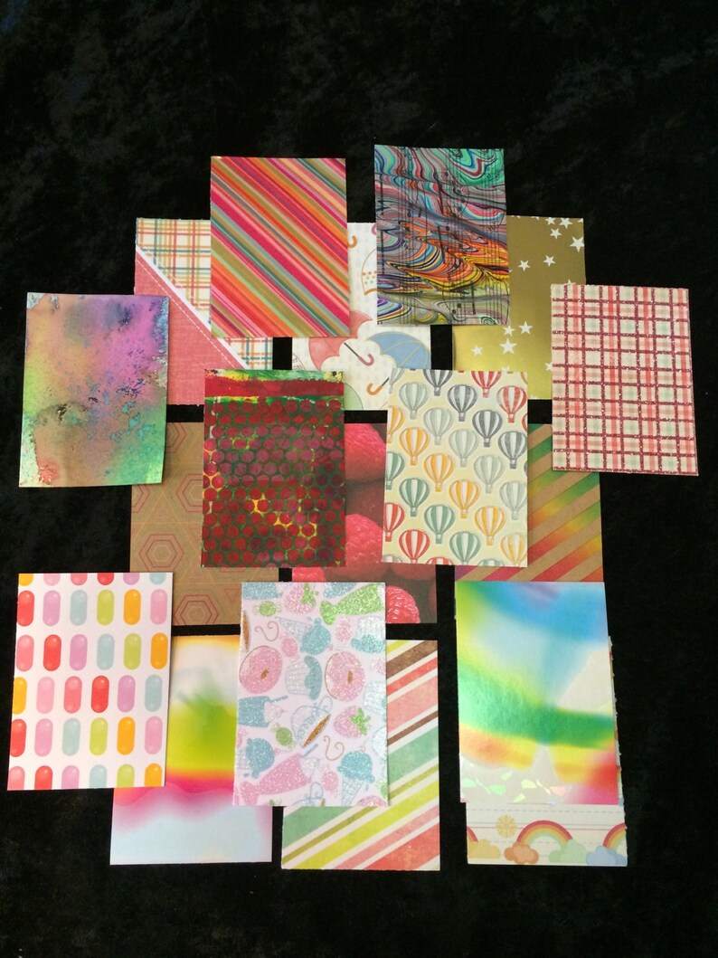 ATC / Pocket Letter Paper Backgrounds 18 Pieces - Etsy