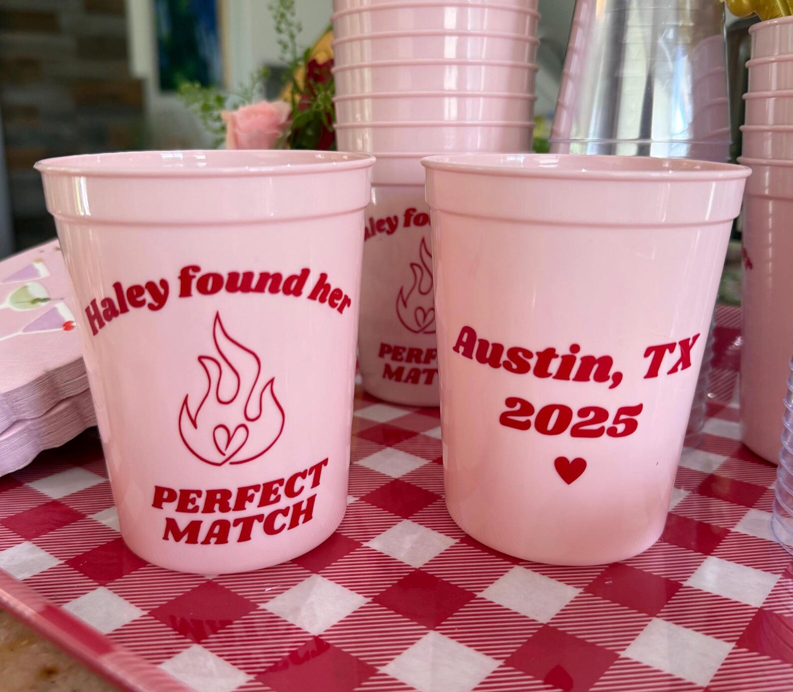 Perfect Match Bachelorette Party Cups She Found Her Perfect Match ...