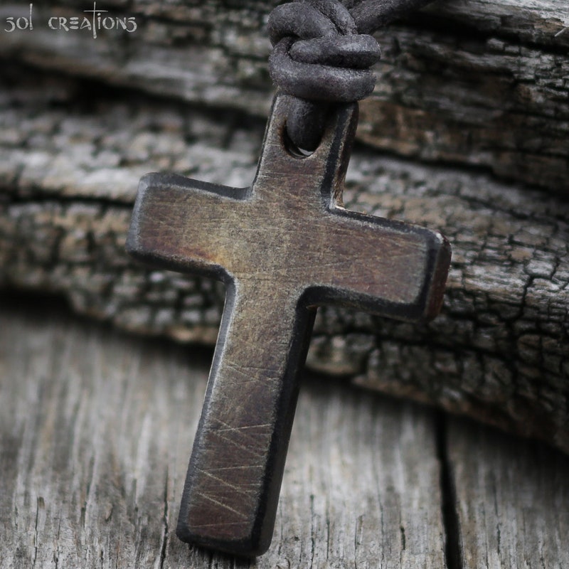 Rustic Cross Pendant - Etsy