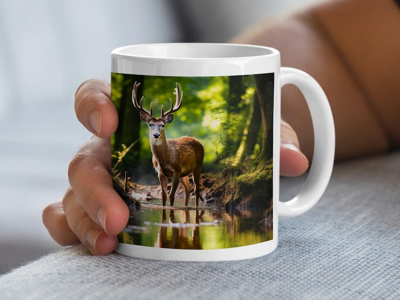 Majestic Deer Coffee Mug, Forest Wildlife Gift - Etsy