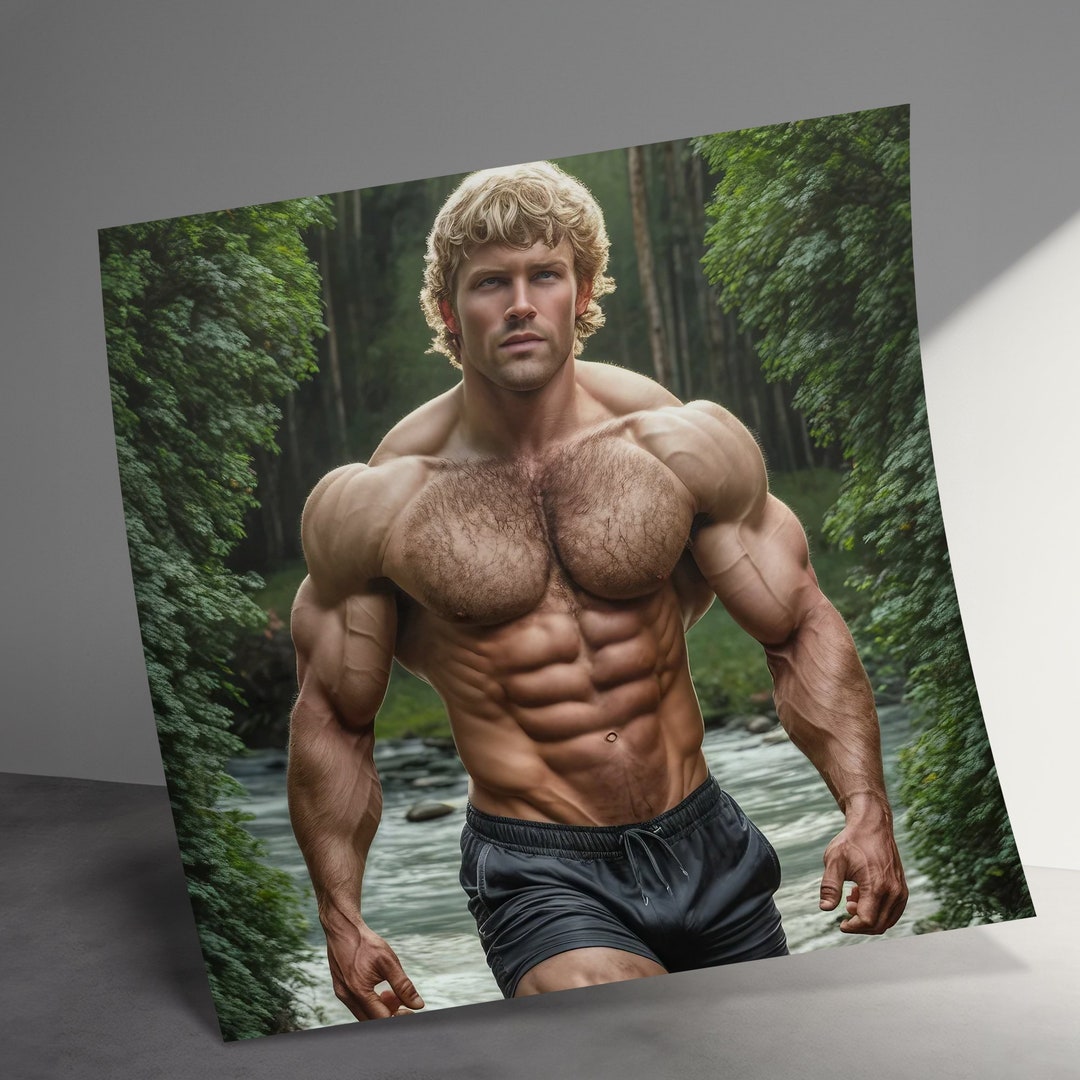 Fitness Motivation Wall Art, Muscle Man Poster, Bodybuilder Gym Decor ...