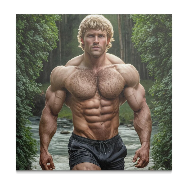 Fitness Motivation Wall Art, Muscle Man Poster, Bodybuilder Gym Decor ...