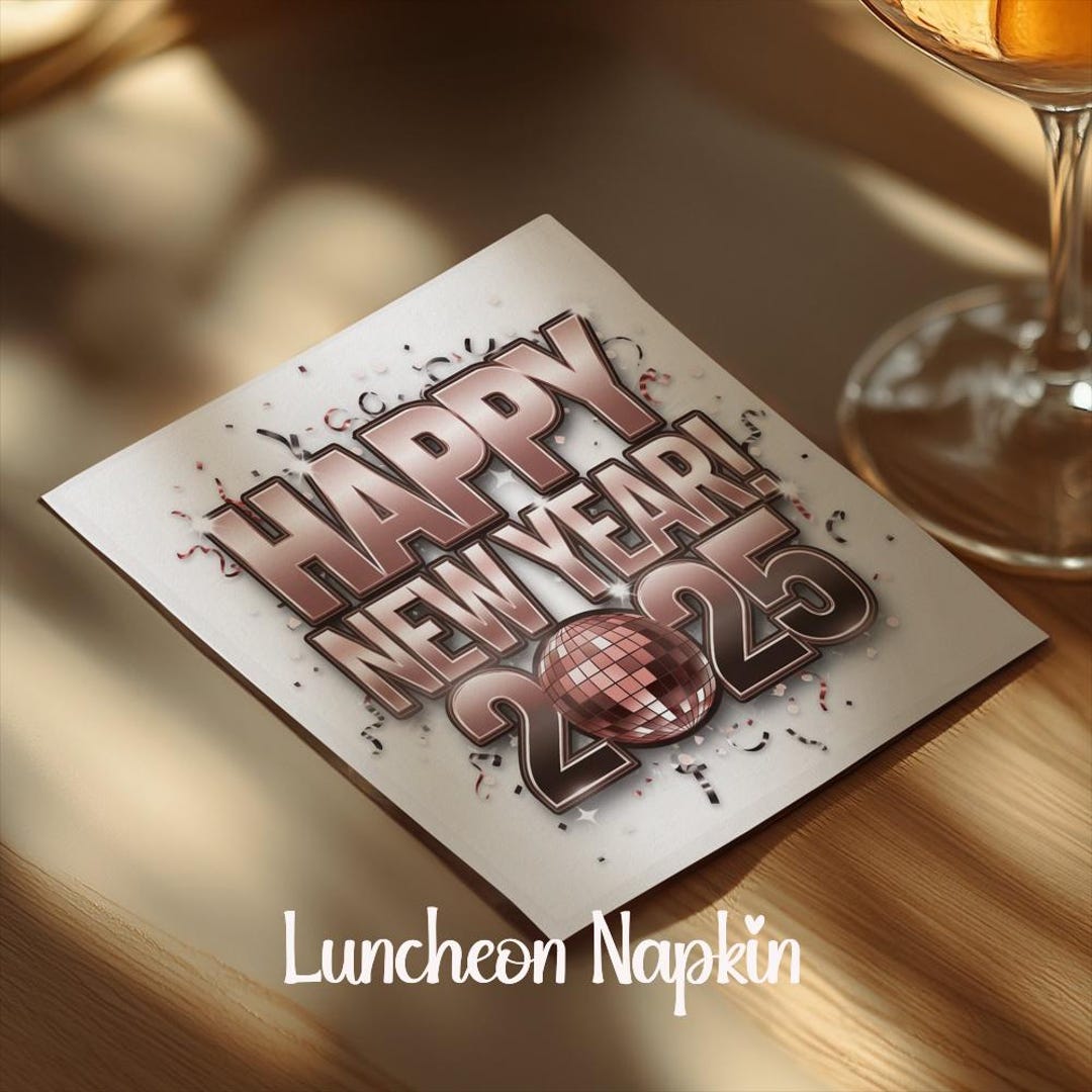 Happy New Year 2025 Napkins Party Decor Celebration New Year Eve 2025 ...