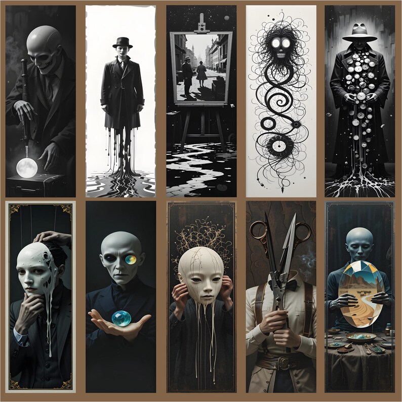 Gothic Surreal Bookmark PNG Bundle: Dark Fantasy Art. 150 Files ...