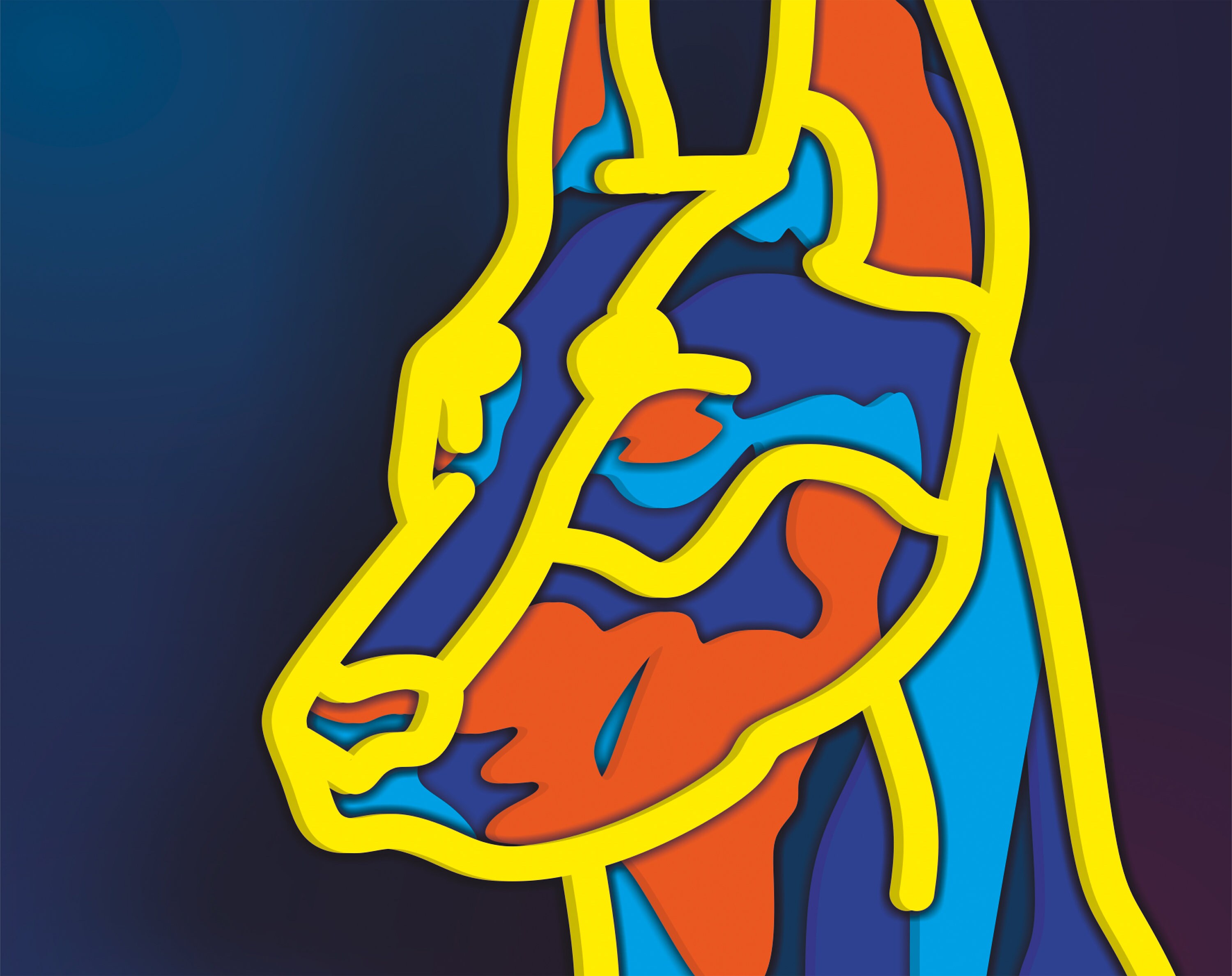 Doberman SVG, Dog DXF Files for Plasma, Laser Ready Files, Animal ...