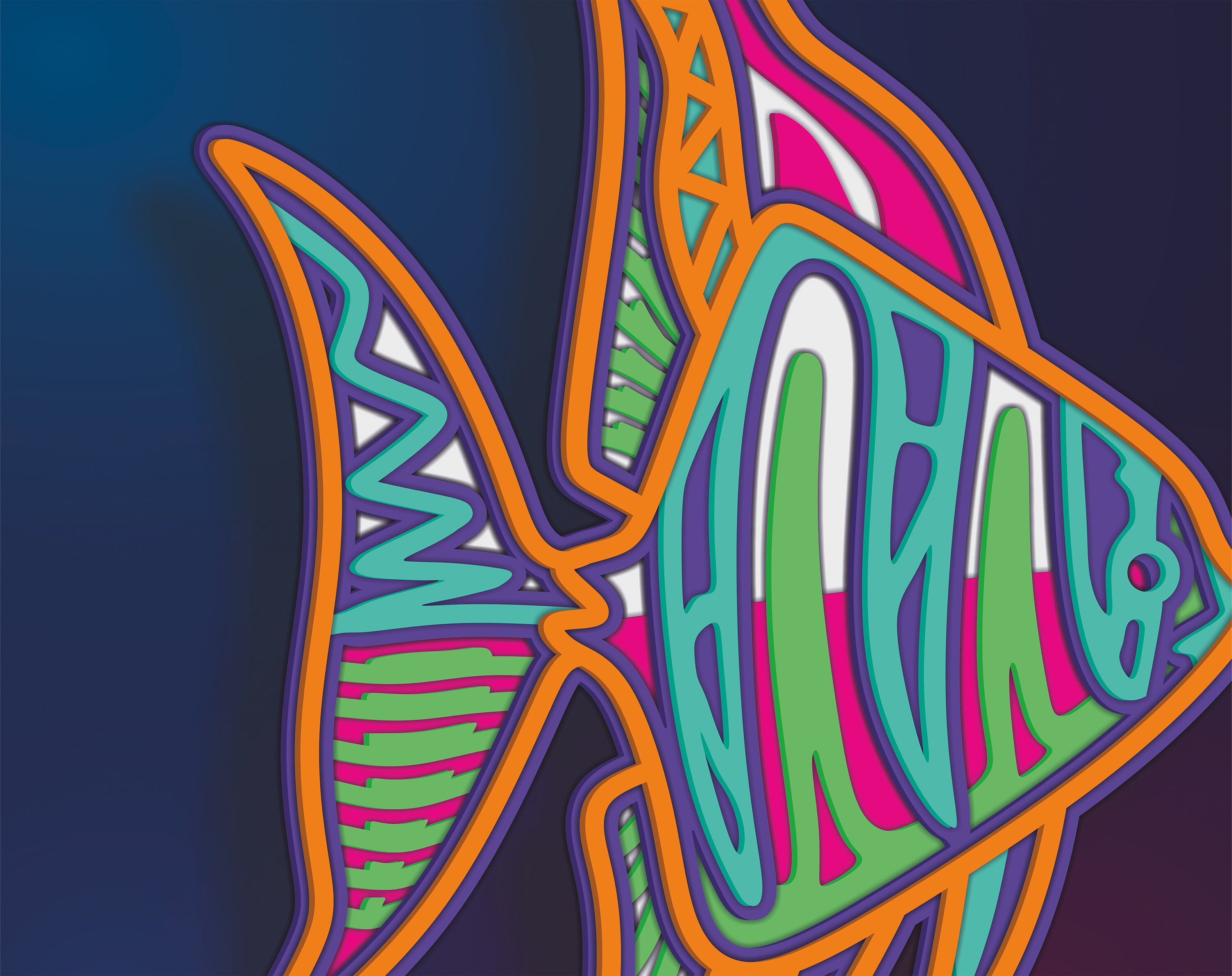 Fish SVG, Ocean Life SVG, Sea Animal Craft, Multilayer Laser Cut ...