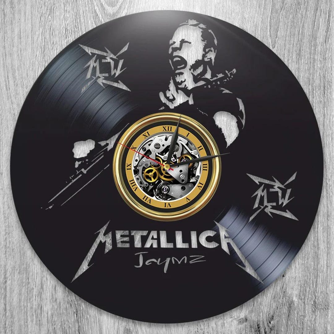 Heavy Metal Band Vinyl Record Clock, Teens Room Decoration, Rock Music ...