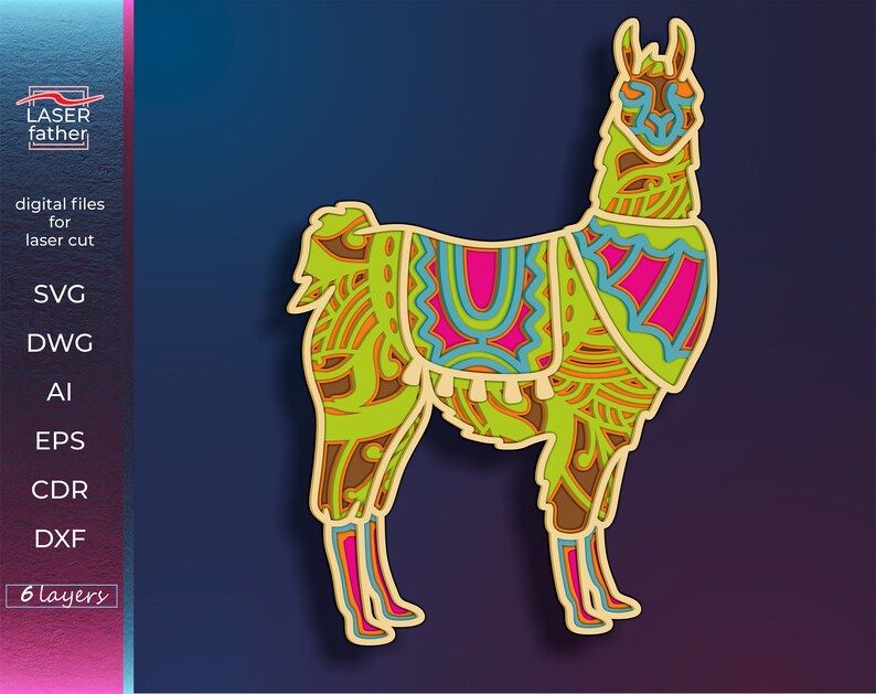 Llama SVG, Alpaca Silhouette, Animal Vector, Laser Cut Projects ...