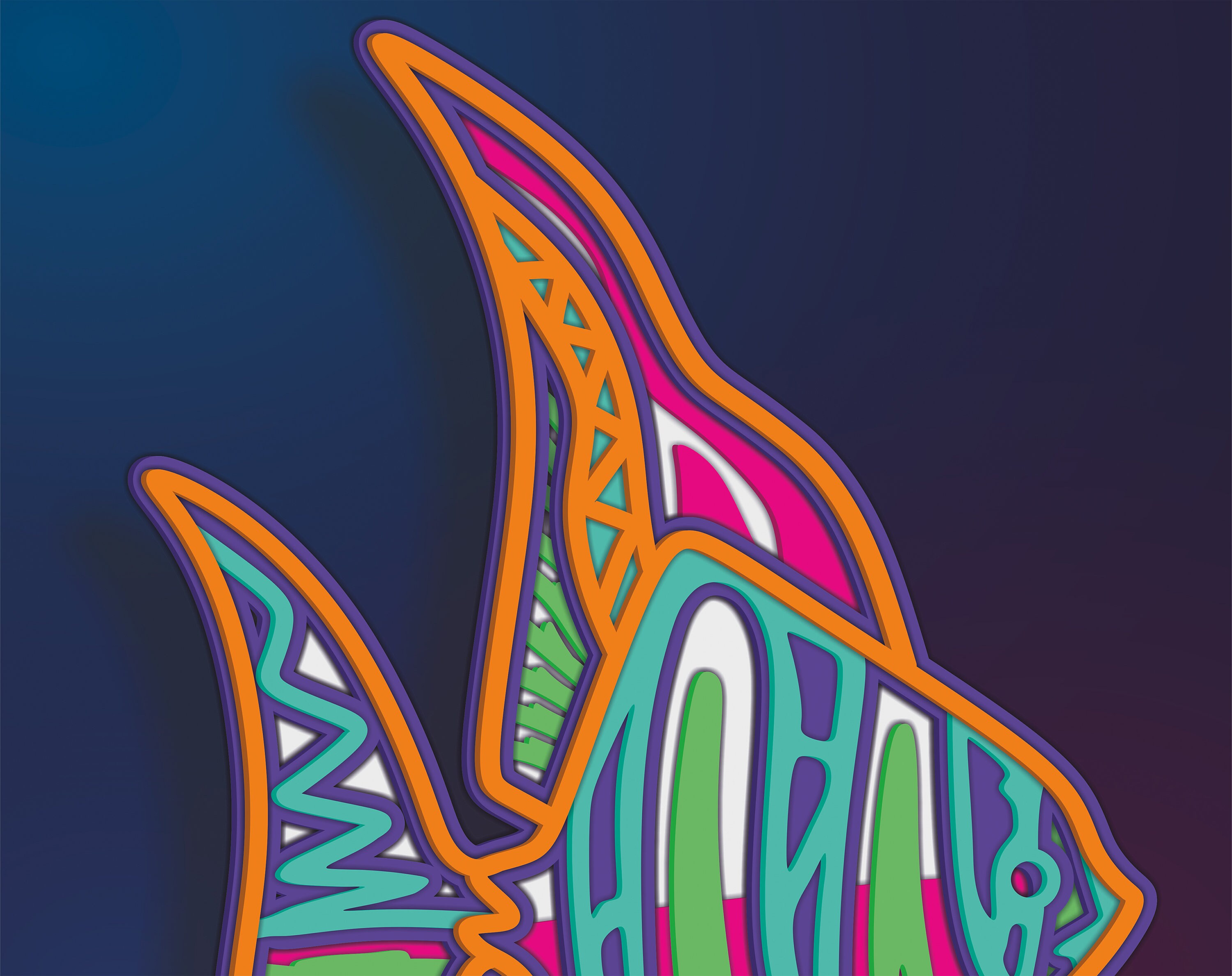 Fish SVG, Ocean Life SVG, Sea Animal Craft, Multilayer Laser Cut ...