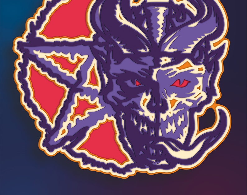 Devil SVG, Pentagram SVG, Laser Cutting Design, Digital Download ...