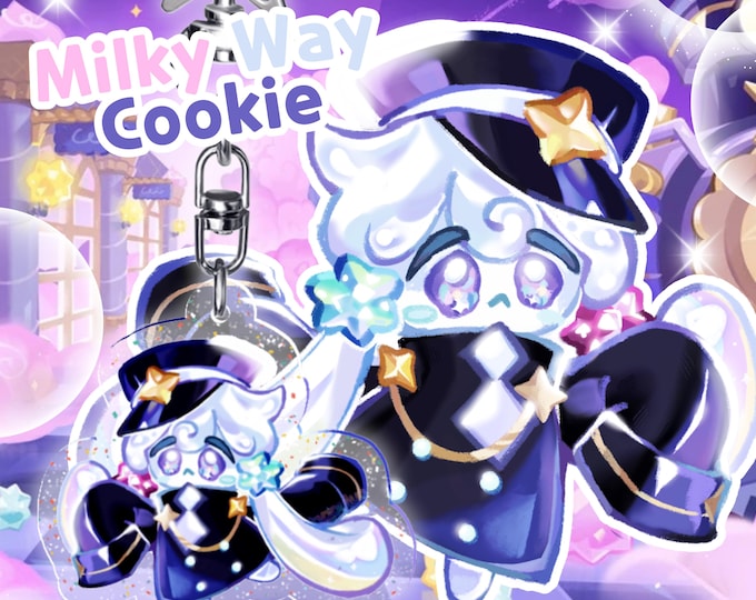 Cookie Run Kingdom CRK Milky Way Cookie Acrylic Charm Keychain - Etsy