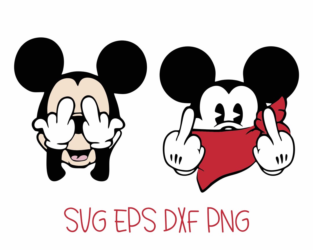Mouse Middle Finger Svg Mouse Head Svg Fuck You Svg Mouse Ears Svg 3539