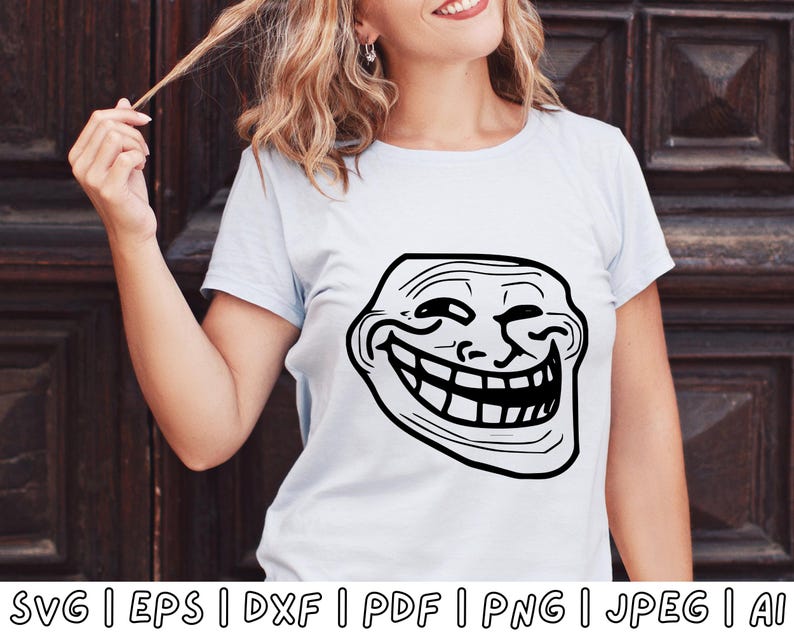 Meme Face Svg, Troll Face Svg, Memes Svg, Trendy Svg, Sublimation ...