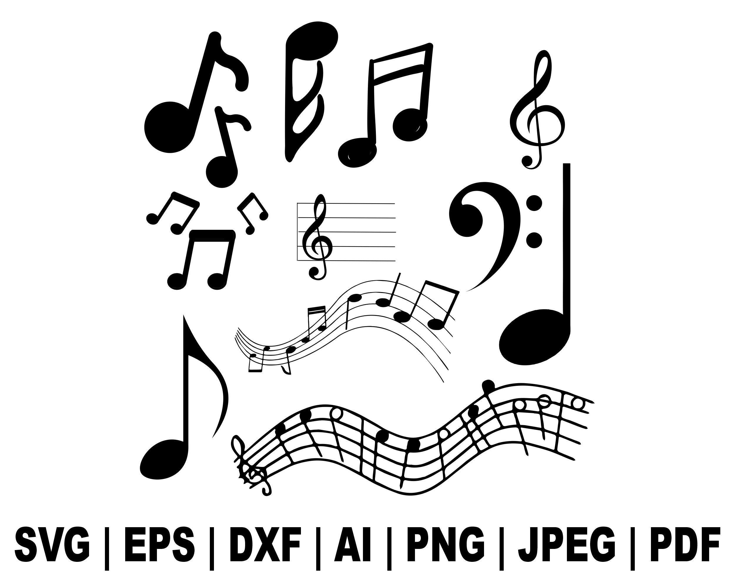 Music Notes Svg, Musical Notes Svg, Heart Music Note Svg, Band Svg ...