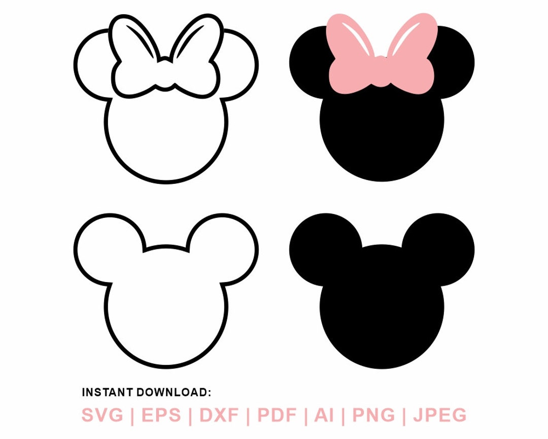 Mouse SVG Bundle Mouse PNG SVG Files for Cricut, Silhouette Cute ...
