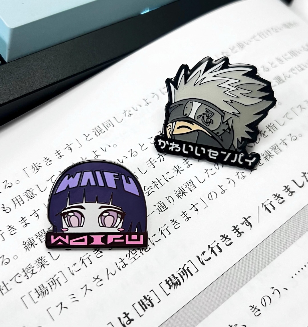 Custom Chibi Waifu // Senpai (pin Enamel) Japanese Non-anime Original ...
