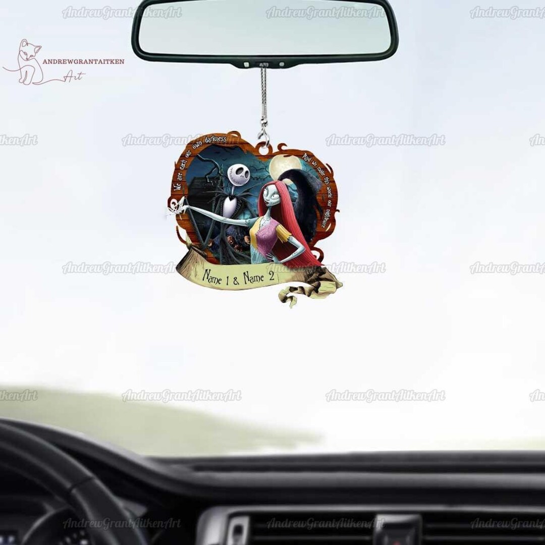 Custom Jack and Sally Car Ornament, Nightmare Before Christmas Car ...
