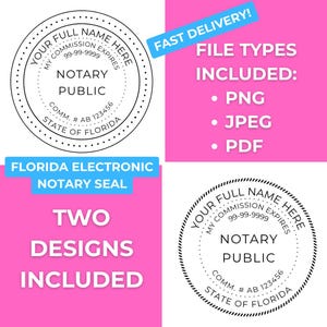 Florida Notary Digital Seal - Etsy