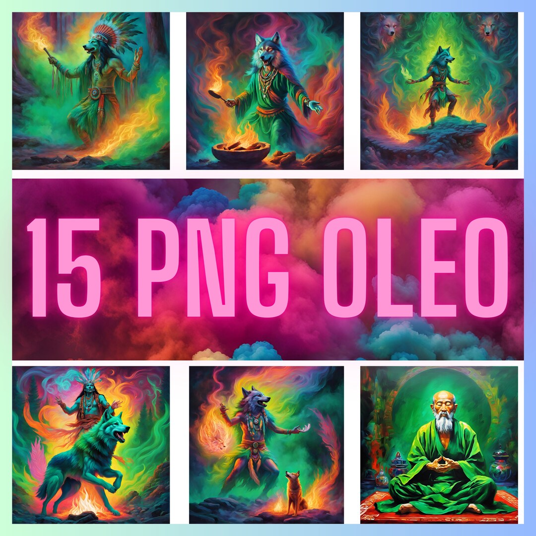 15 Oil Paintings With Very Vivid Colors of Shamans and Monks, Digital ...