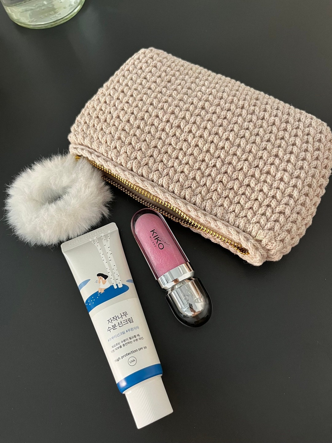 Crochet Makeup Bag Makeup Organizer, Cosmetic Bag, Eco-friendly ...