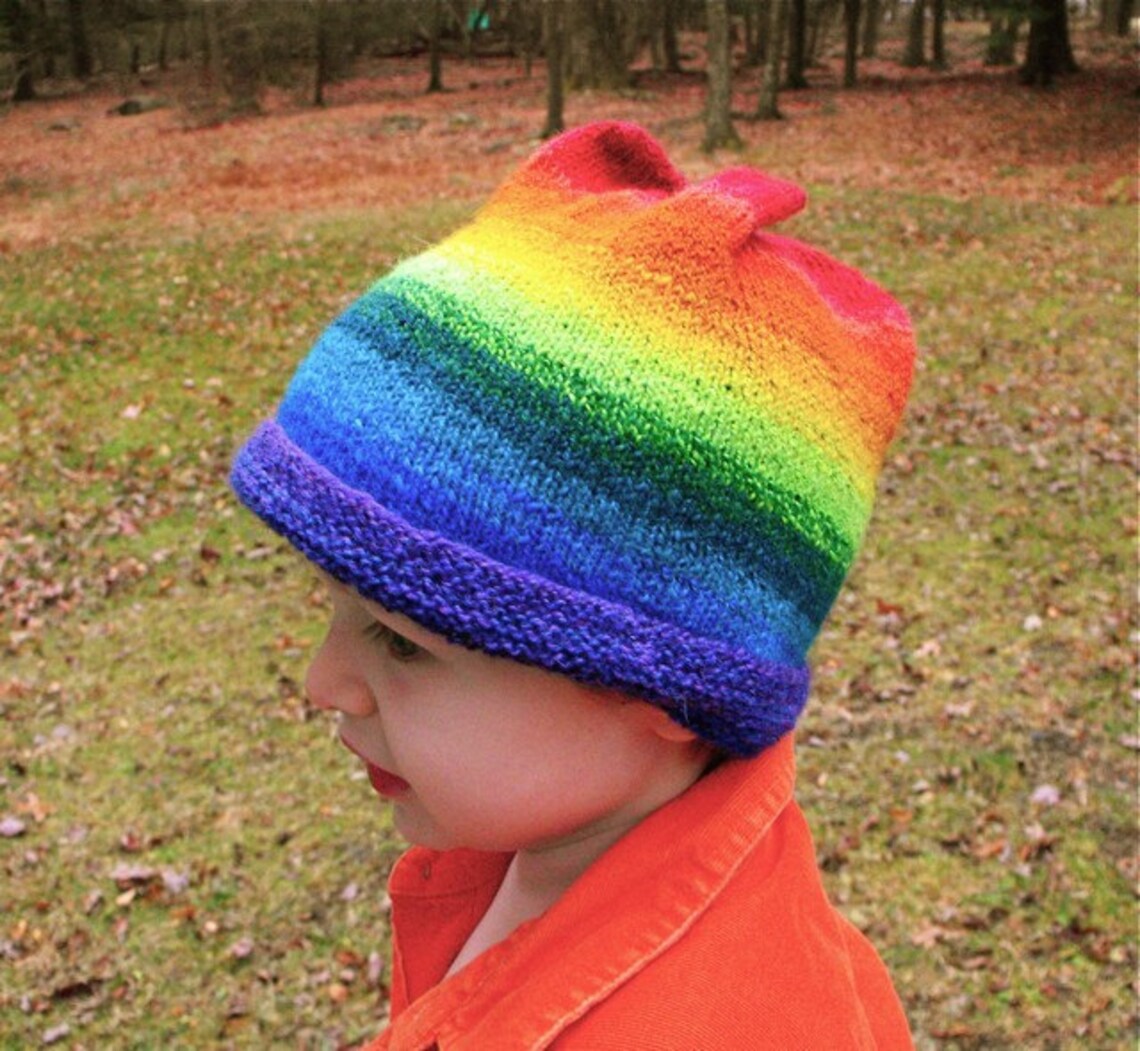 Pinwheel Hat Pattern Knit Knitted PDF - Etsy