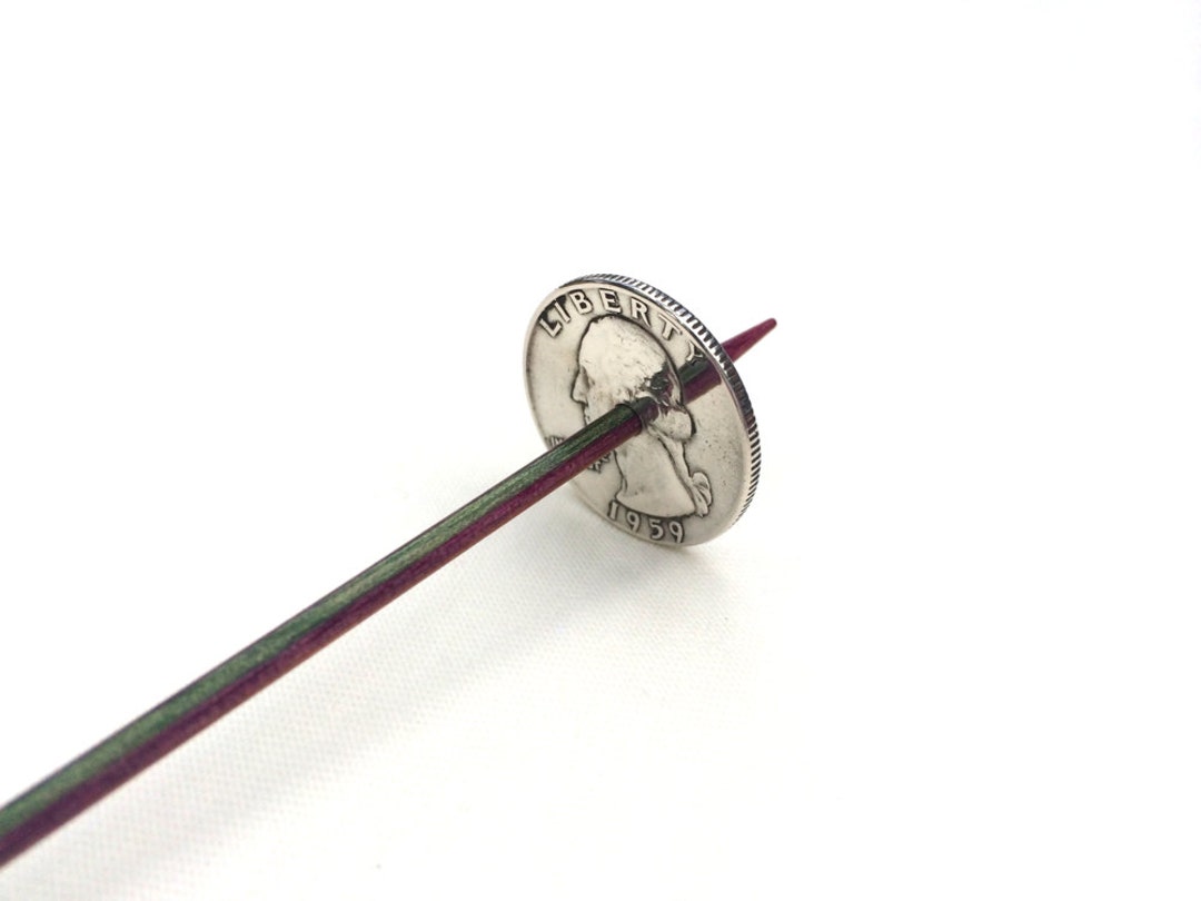 Silver Coin Tahkli Support Spindle Washington Quarter - Etsy