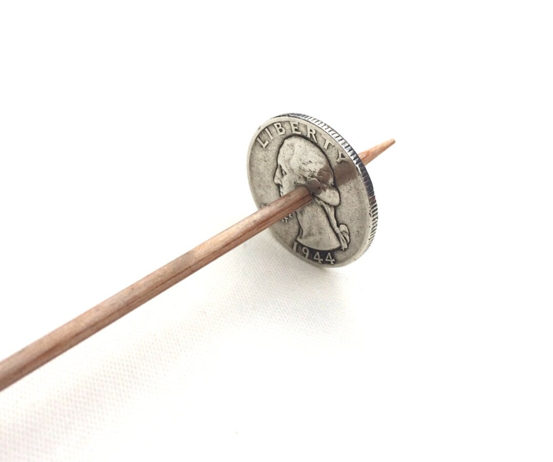 Silver Coin Tahkli Support Spindle Washington Quarter Supported ...