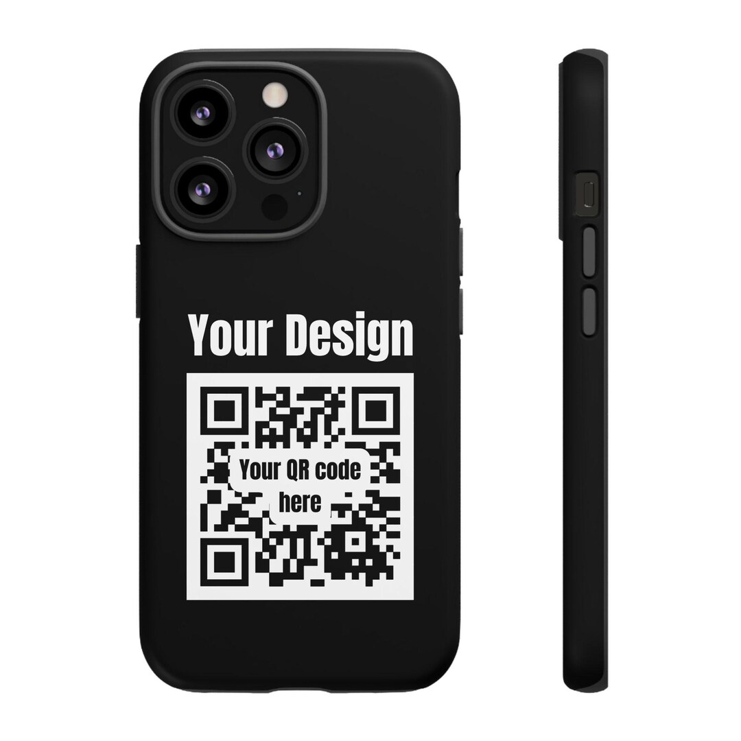 Custom QR Code Phone Case Personalized With Your Text & Link - Etsy