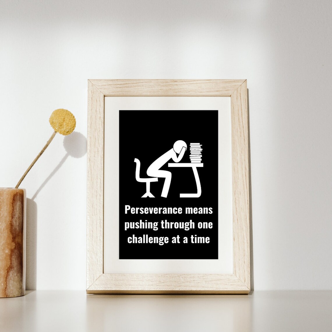 Perseverance Motivational Digital Poster Minimalist Quote Art for ...