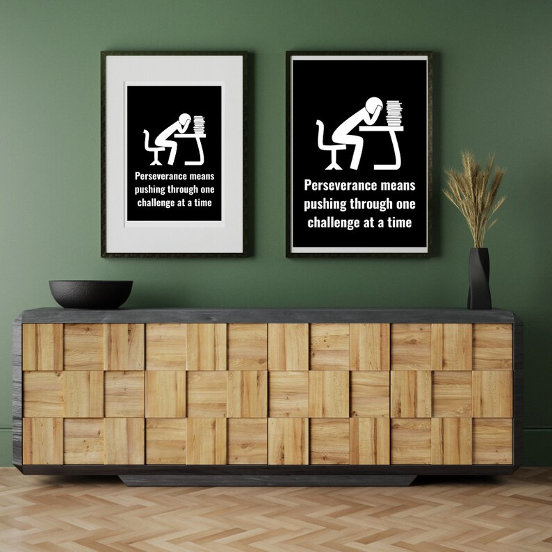 Perseverance Motivational Digital Poster Minimalist Quote Art for ...