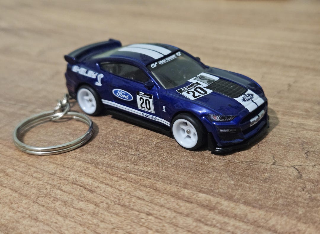 Hot Wheels Gran Turismo 20 Ford Mustang Shelby GT500 Keychain - Etsy