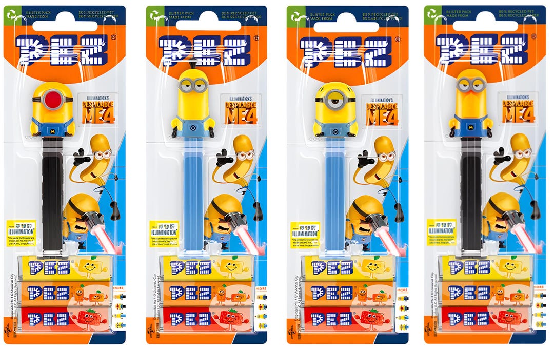 PEZ Minion Despicable ME4 Dispenser Collection Set of 4 - Etsy
