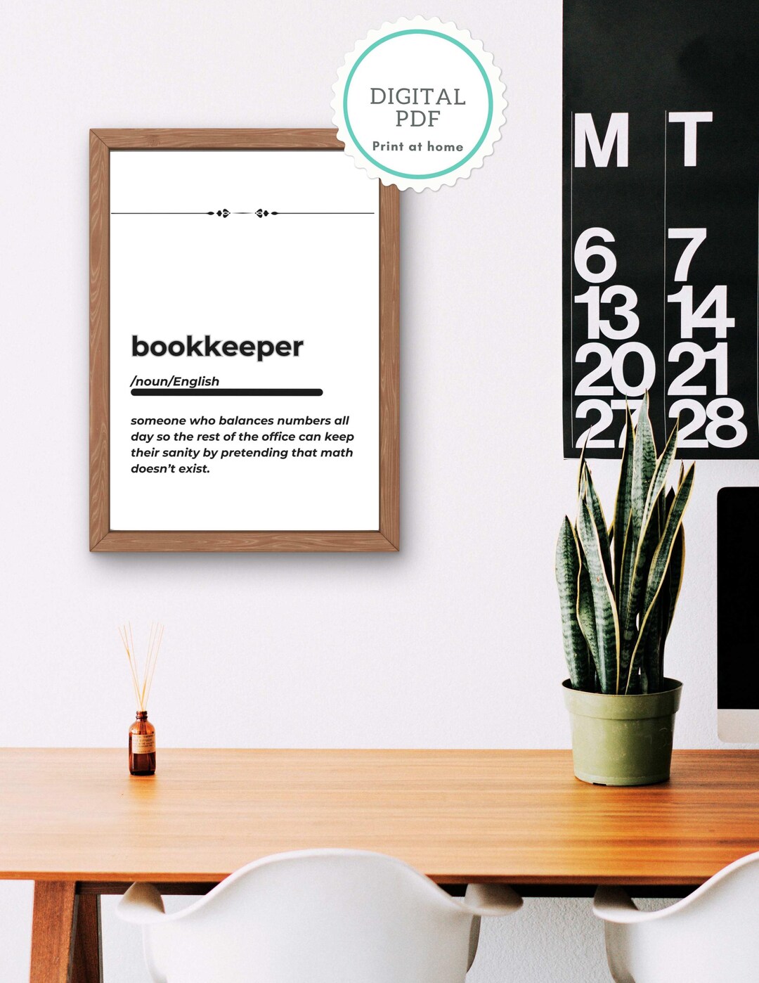 Bookkeeper Job Definition PDF Instant Download (prints Funny Poster ...