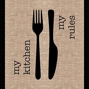 Non Slip Kitchen Mat My Kitchen My Rules Rug Kitchen Gift for Mom ...