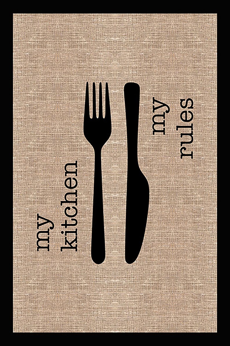Non Slip Kitchen Mat My Kitchen My Rules Rug Kitchen Gift for Mom ...
