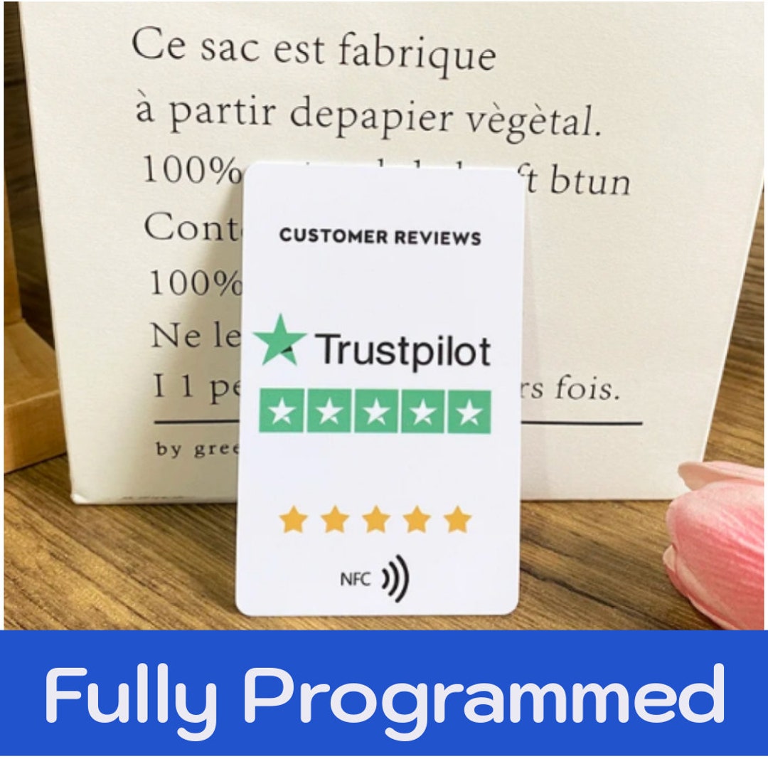 NFC Trustpilot Reviews and Follow Tap Card Full Programmed Original Get ...