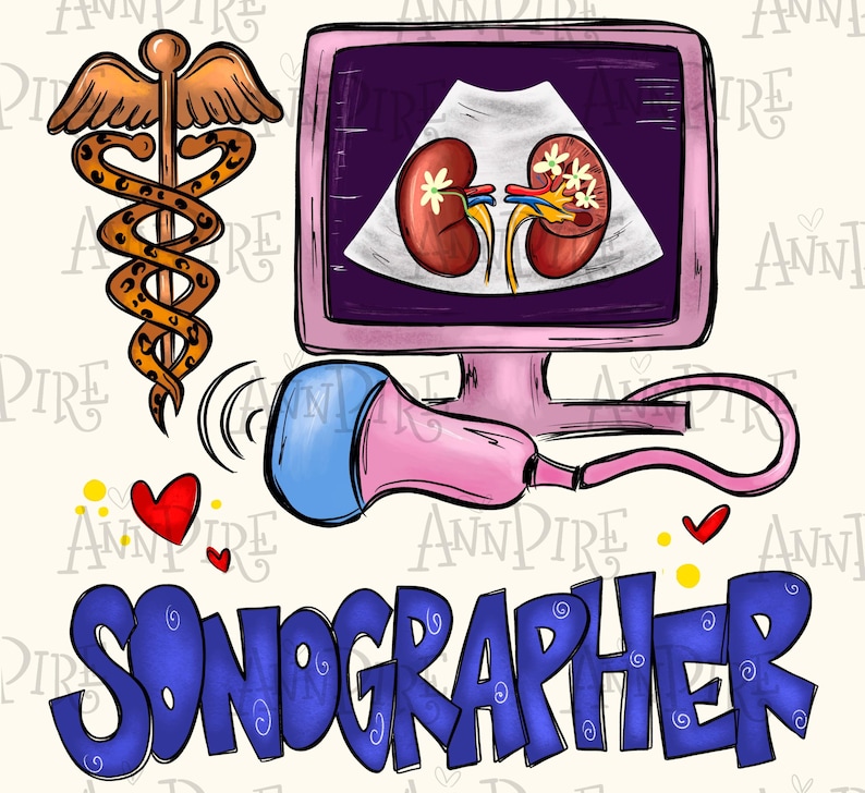 Ultrasound Technologist Sublimation Design PNG, Sonographer ...