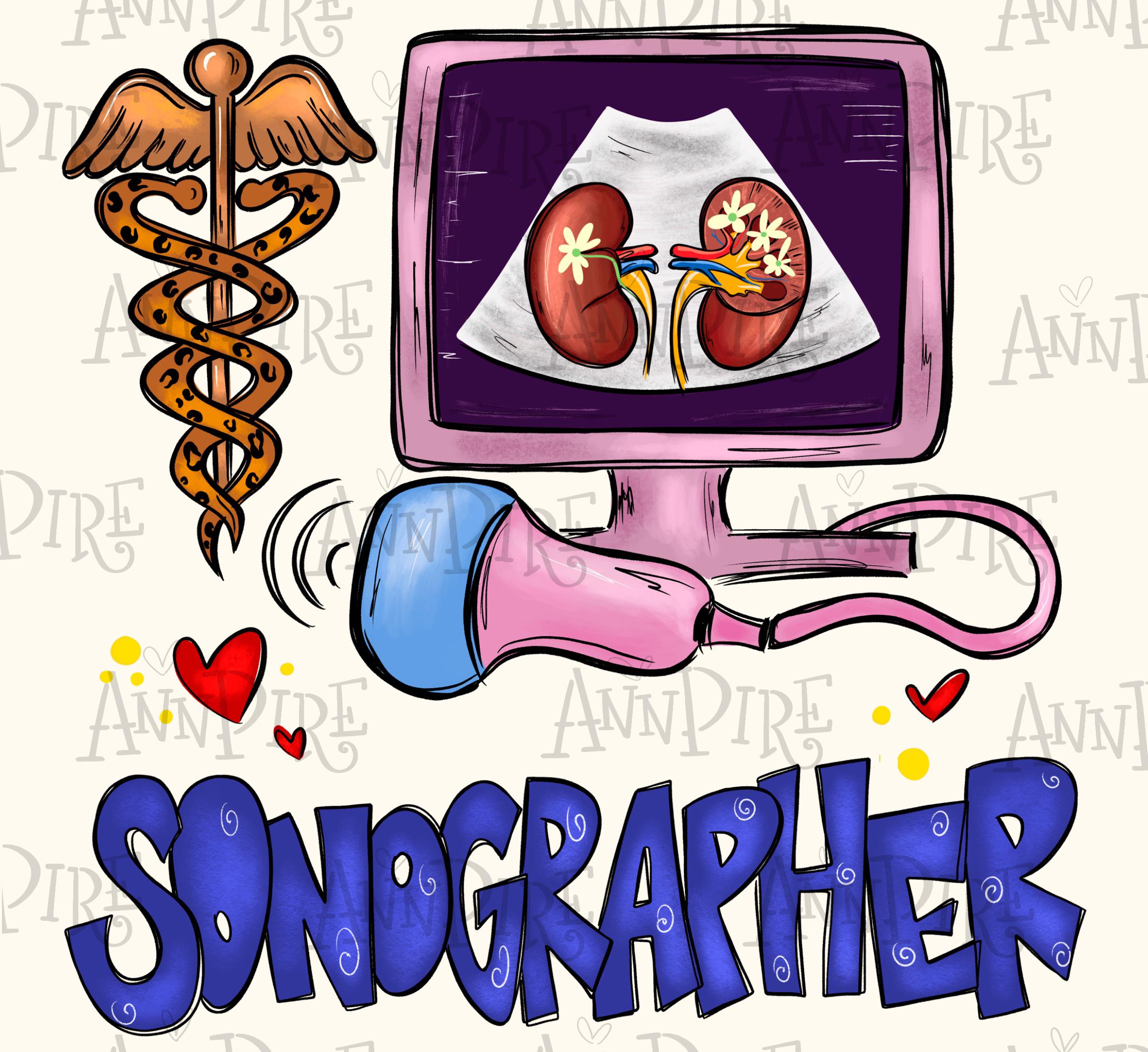 Ultrasound Technologist Sublimation Design PNG, Sonographer ...