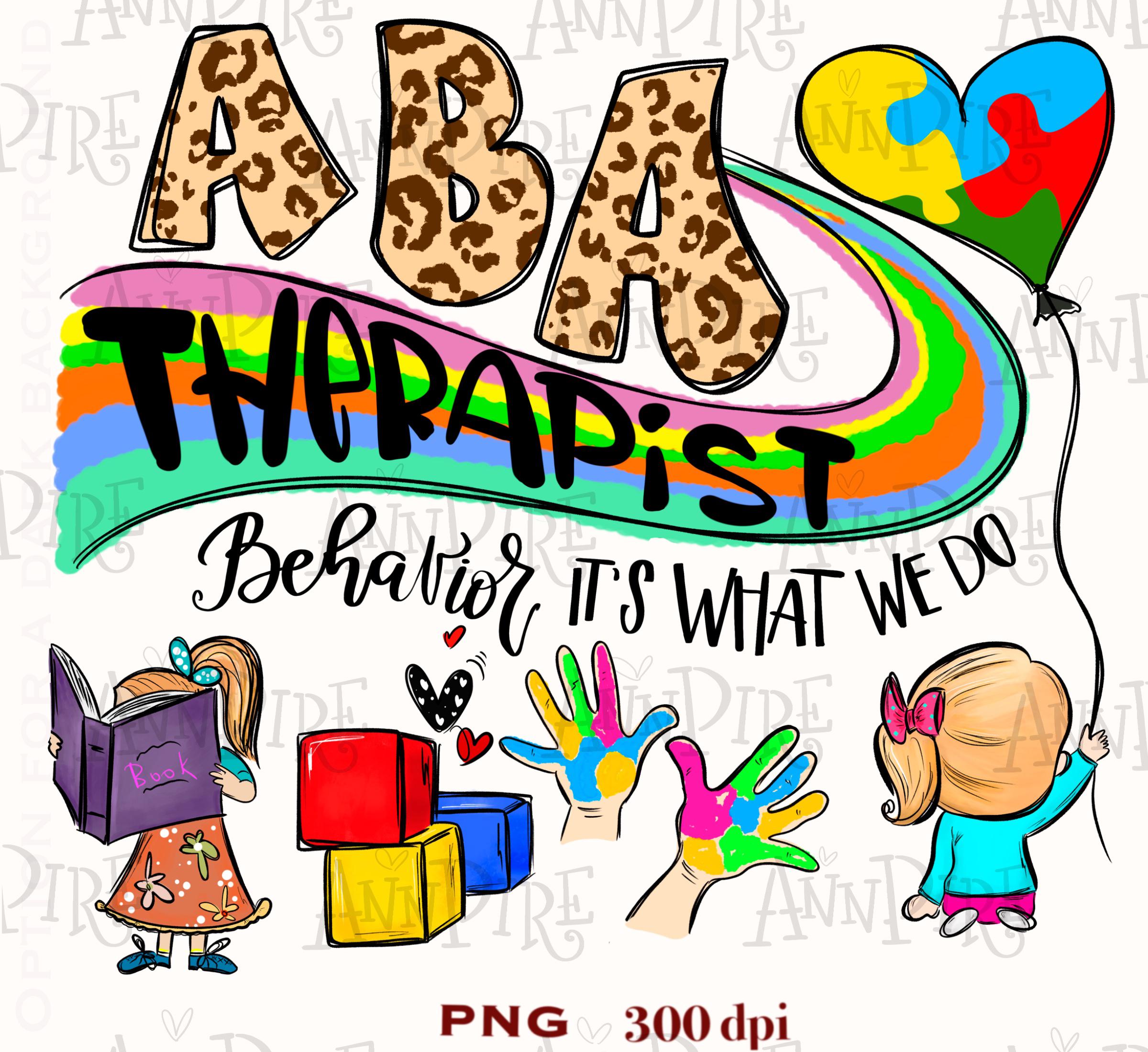 ABA Therapist Sublimation Design PNG, RBT, Applied Behavior Analysis ...