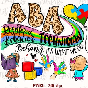ABA Therapist Sublimation Design PNG, RBT, Applied Behavior Analysis ...