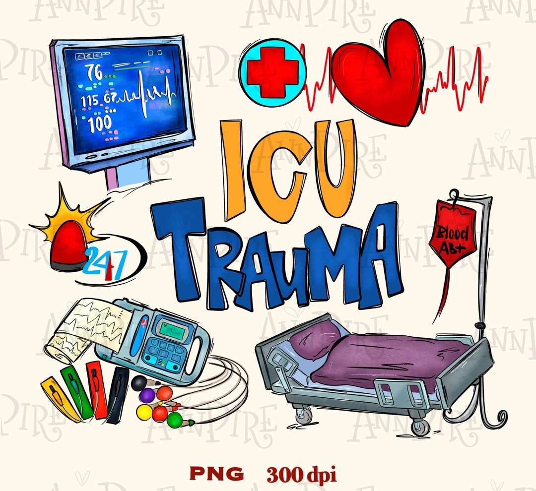 Trauma ICU Sublimation Design PNG for Shirt, Trauma Team Intensive Care ...